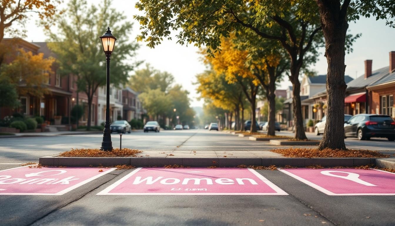 Des places de parking roses réservées aux femmes divisent une commune