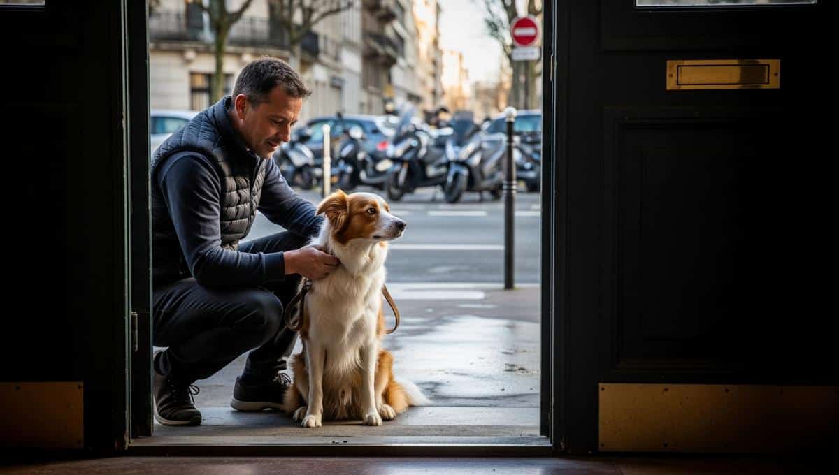 Chien craintif face au bruit de la rue : quand le sortir et comment l’aider