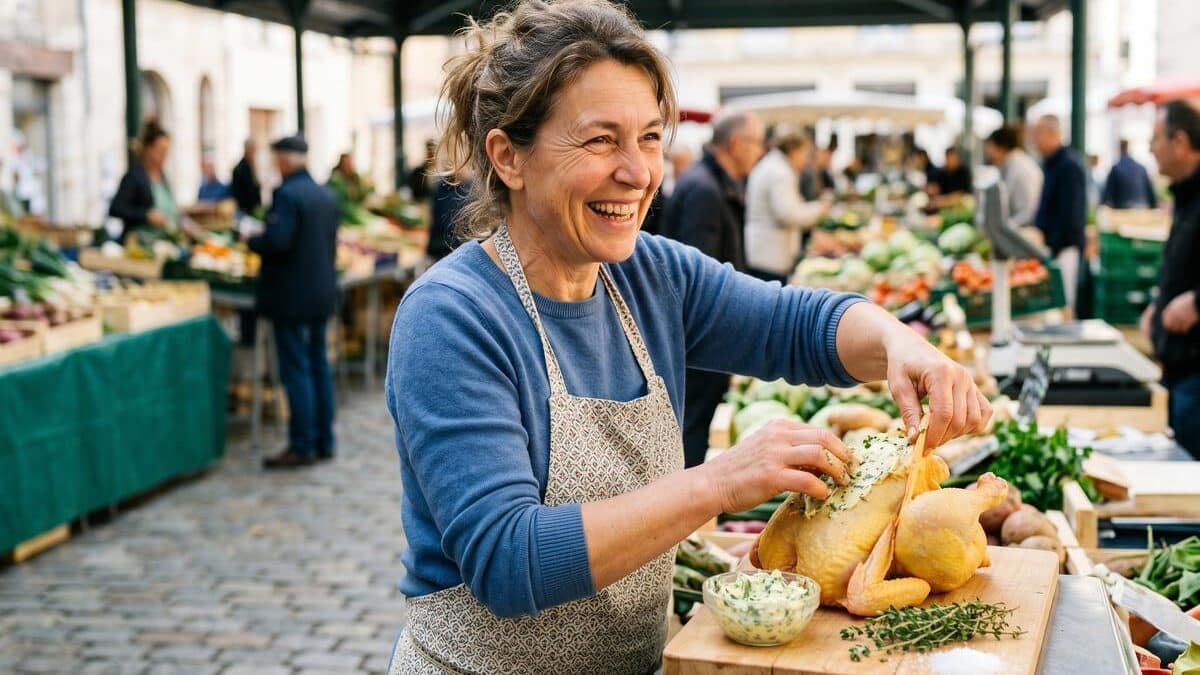 Les rôtisseurs de marché ont un geste secret avant d'enfourner le ...
